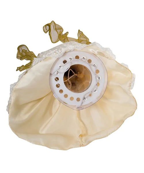 16.5" 10-Light Ivory and Gold Angel Treetop – State Fair Seasons